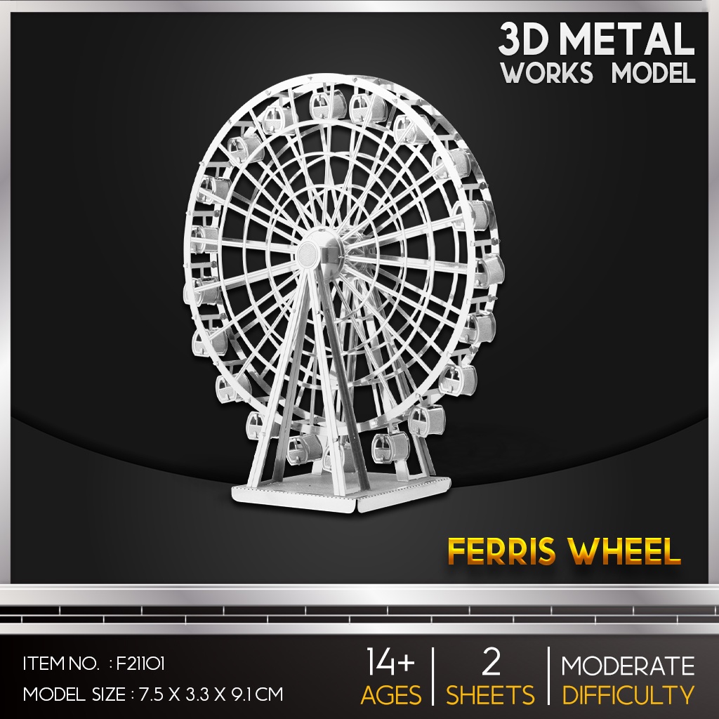 3d Metal Model Ferris Wheel F21101 Product Is A Self-Assembly Plate ...