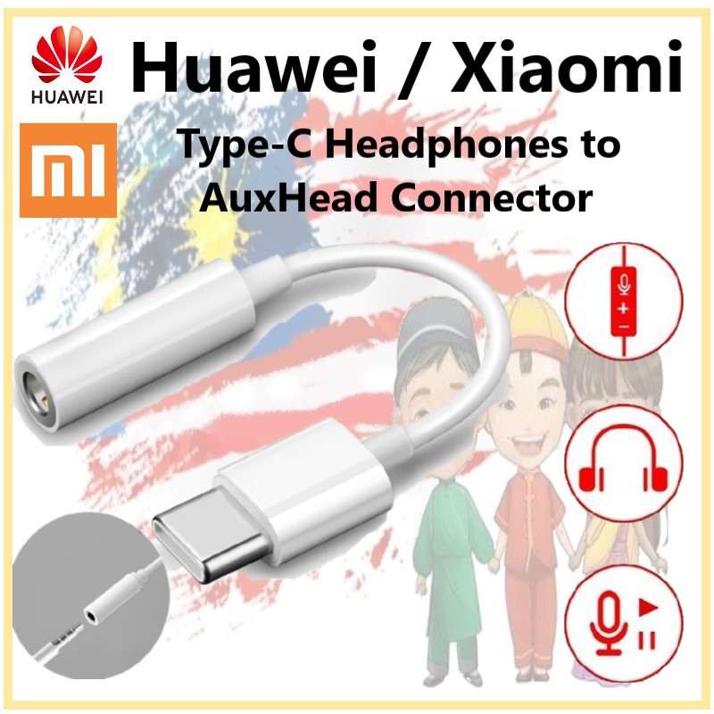 Huawei / Xiaomi / Google Type C to Aux Head Connector/Adapter/Audio ...