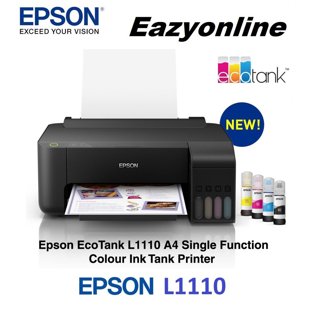 EPSON EcoTank L1110 INK TANK Printer (Print Function Only) | Shopee ...