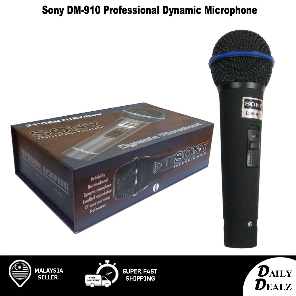 Sony DM-910 Professional Dynamic Microphone/Mic For Vocal/Karakoe ...