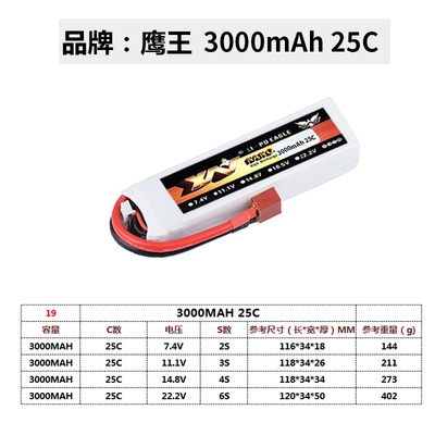 XN Eagle lithium lipo battery 3000mah 25c 2s/3s/4s/6s 7.4v/11.1v/14.8v/22.2v | Shopee Malaysia