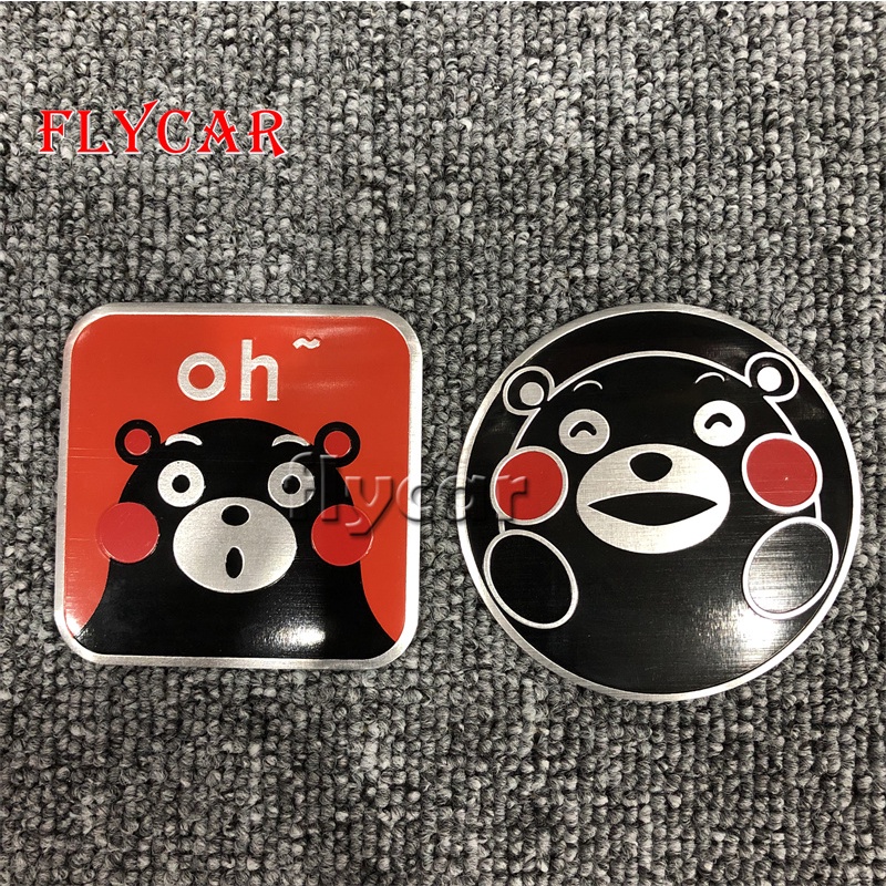 Kumamon Cartoon 3D Metal Car Sticker Emblem Badge Car Trunk 1Pcs ...