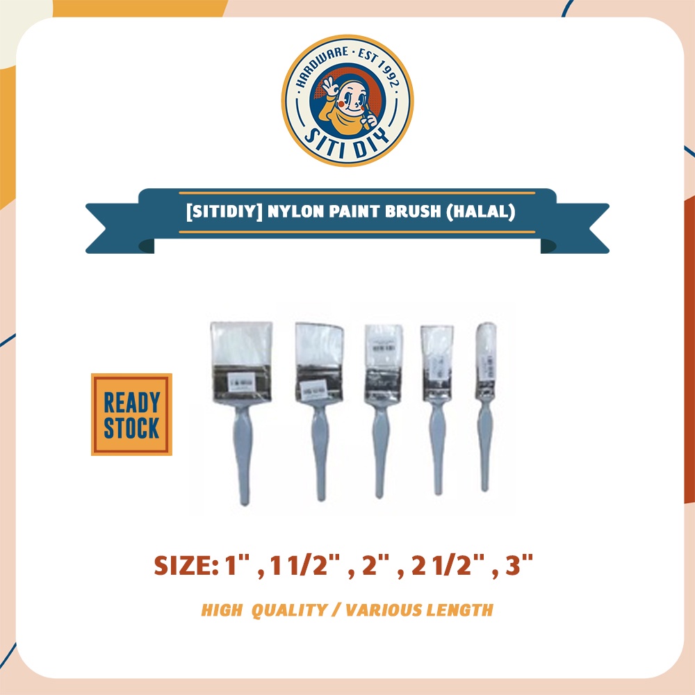 Nylon Paint Brush / Berus Cat HALAL / BERUS CAT BESI DINDING KAYU ...