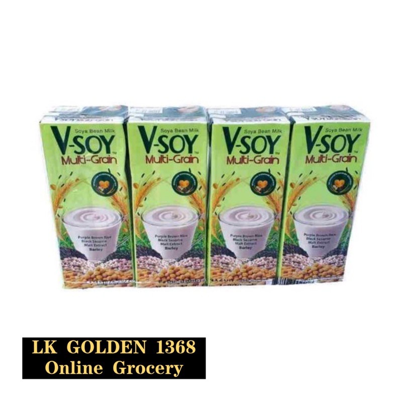 V-Soy Soya Bean Milk Multi-Grain (200ml x4) 1Outer | Shopee Malaysia