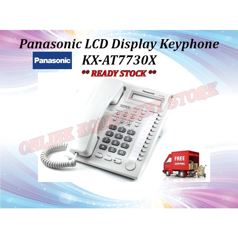 *READY STOCK* Panasonic KX-AT7730X LCD Display Keyphone white / KX-T7730 New set caller id phone ...
