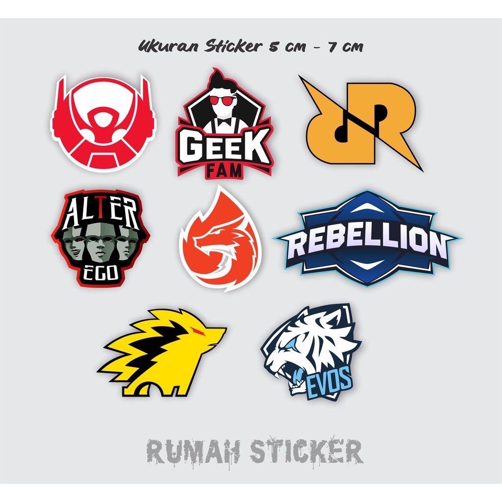 Mobile Legends Team Stickers MPL MLBB, Buttonscarves, EVOS, BTR, ONIC ...