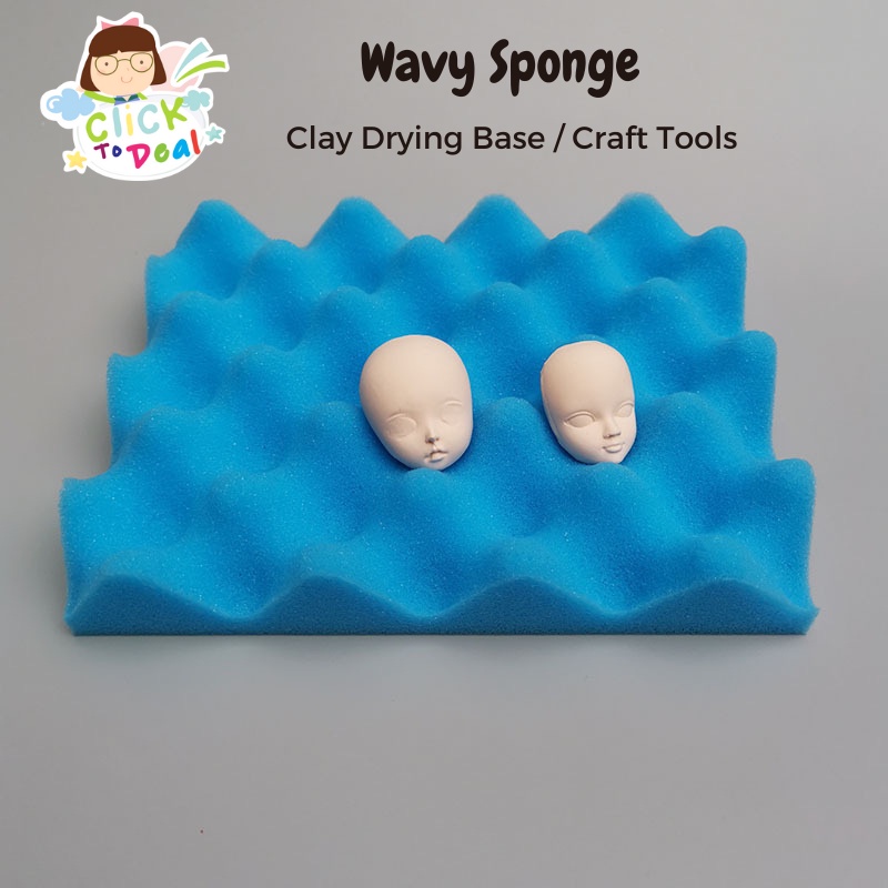 Air Dry Clay Drying Wavy Sponge Base Polymer Clay Dough Pottery Clay ...