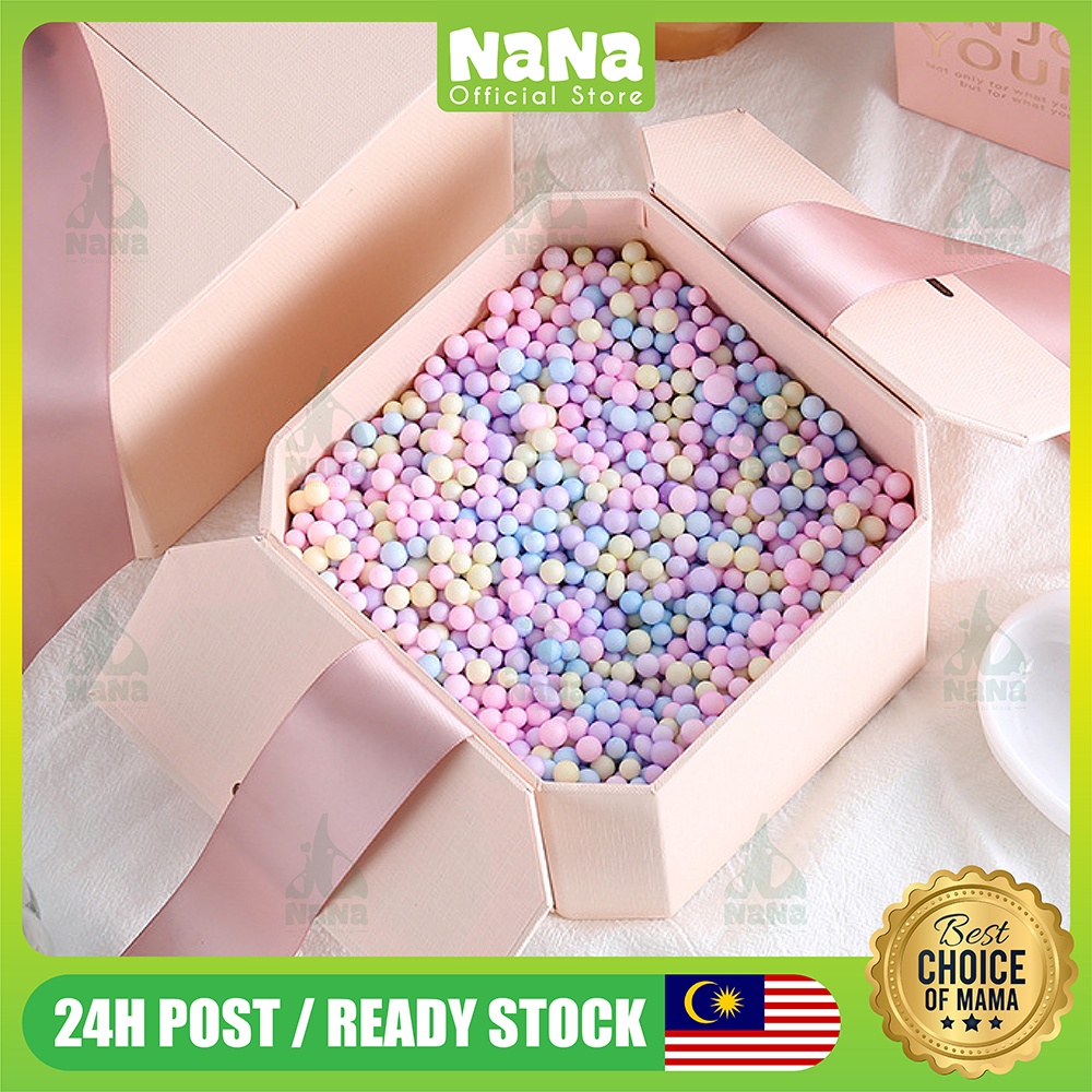 NANA Gift Box Foam Ball Colorful Kotak Hadiah Birthday Suprise Present ...