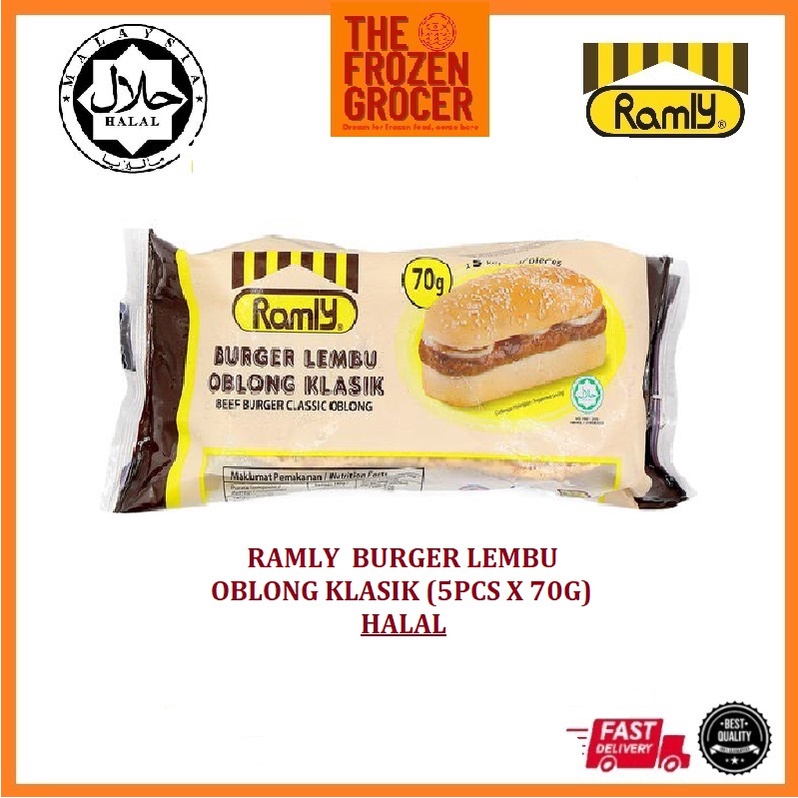 [DELIVERY KL/SEBAHAGIAN SELANGOR] Ramly Burger Lembu Oblong Klasik 350g ...