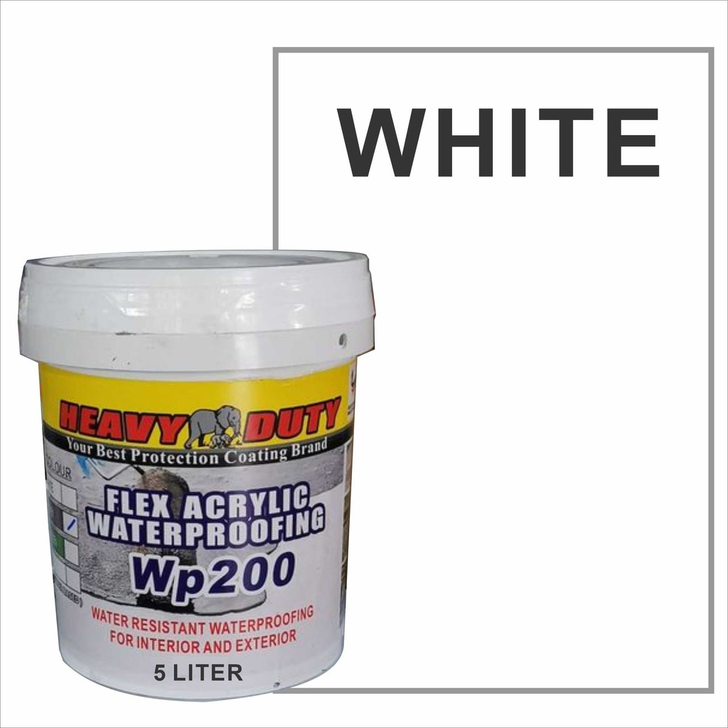 waterproofing acrylic ( 5L ) WHITE ( WP 200 ) FLEX200 FOR EXTERIOR AND ...