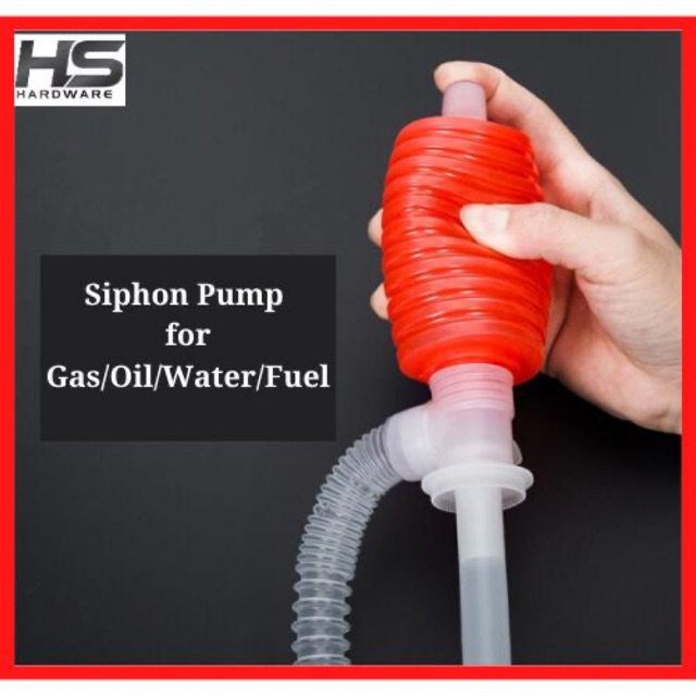 Siphon Action Liquid Transfer Pump for Gas Oil Water and Fuel Manual ...