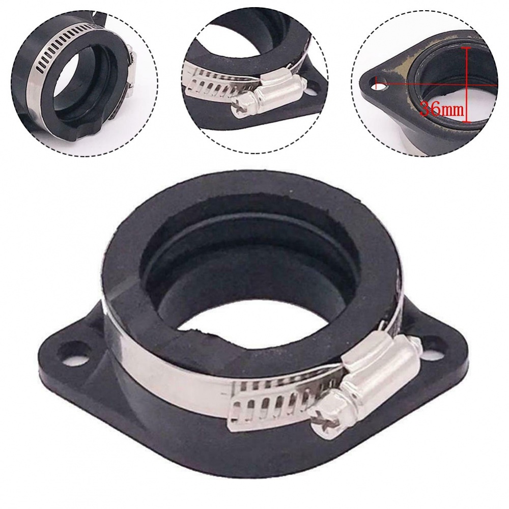 36mm 40mm Carburetor Adapter Flange Interface Rubber Intake Manifold ...