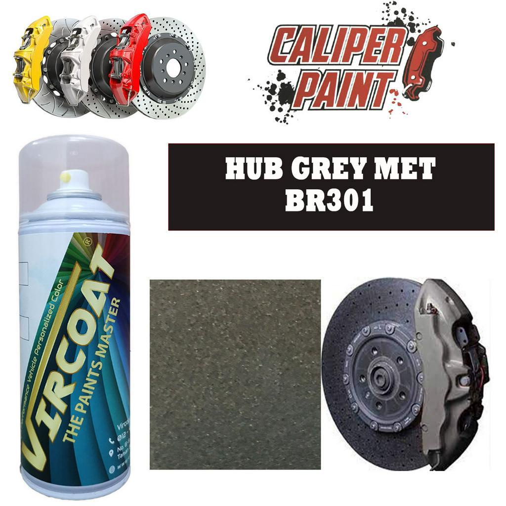 Aikka Brake Caliper Paint Hub Grey Met BR301 Vircoat Aerosol Spray 2K ...