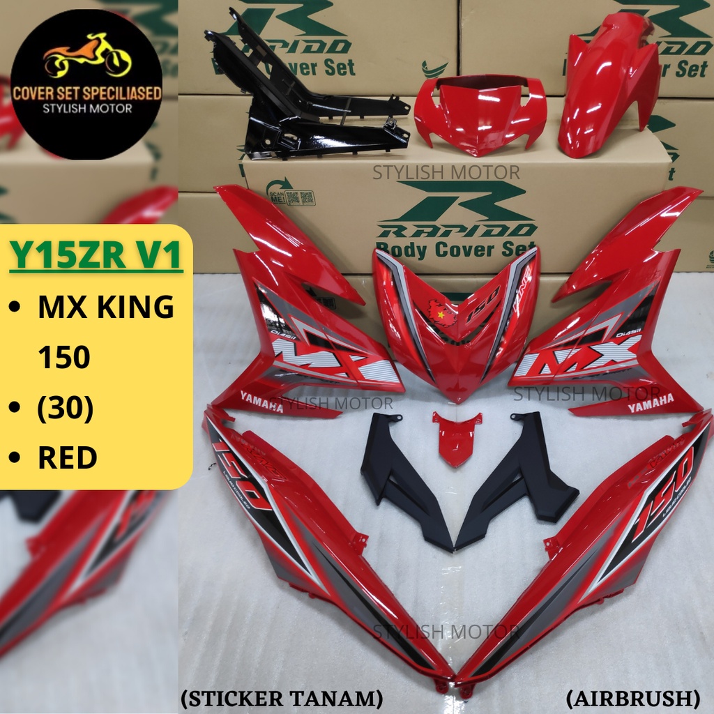(STICKER TANAM/AIRBRUSH) RAPIDO COVER SET Y15 Y15ZR V1/V2 MX KING-150 ...
