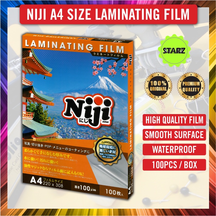 NIJI A4 Laminating Film / Platik Laminate A4 / High Quality Film (220 x ...