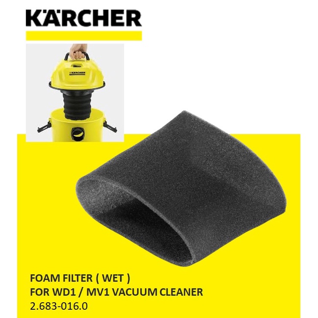 Karcher Foam Filter For WD1 / MV1 Vacuum Cleaner - 2.863-016.0 ( 1 ...