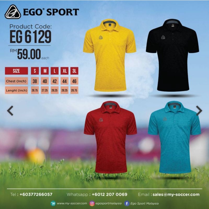 EGO SPORT EG6129 MICRO CAMO BASIC POLO SHIRT (MADE IN THAILAND ...