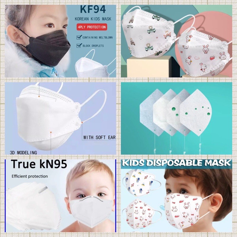 Ready Stock 🇲🇾KF94 KN95 kids face mask children mouth mask baby mask ...