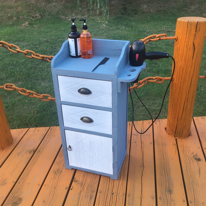 Retro Barber Shop Tool Cabinet Hairdressing Cabinet Hair Salon Tools ...