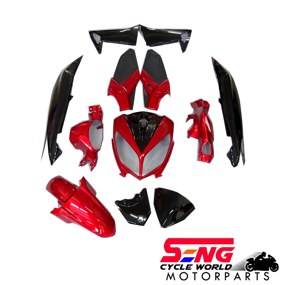 NOUVO-LC BODY COVER SET-RM7 RED+BG BLACK | Shopee Malaysia
