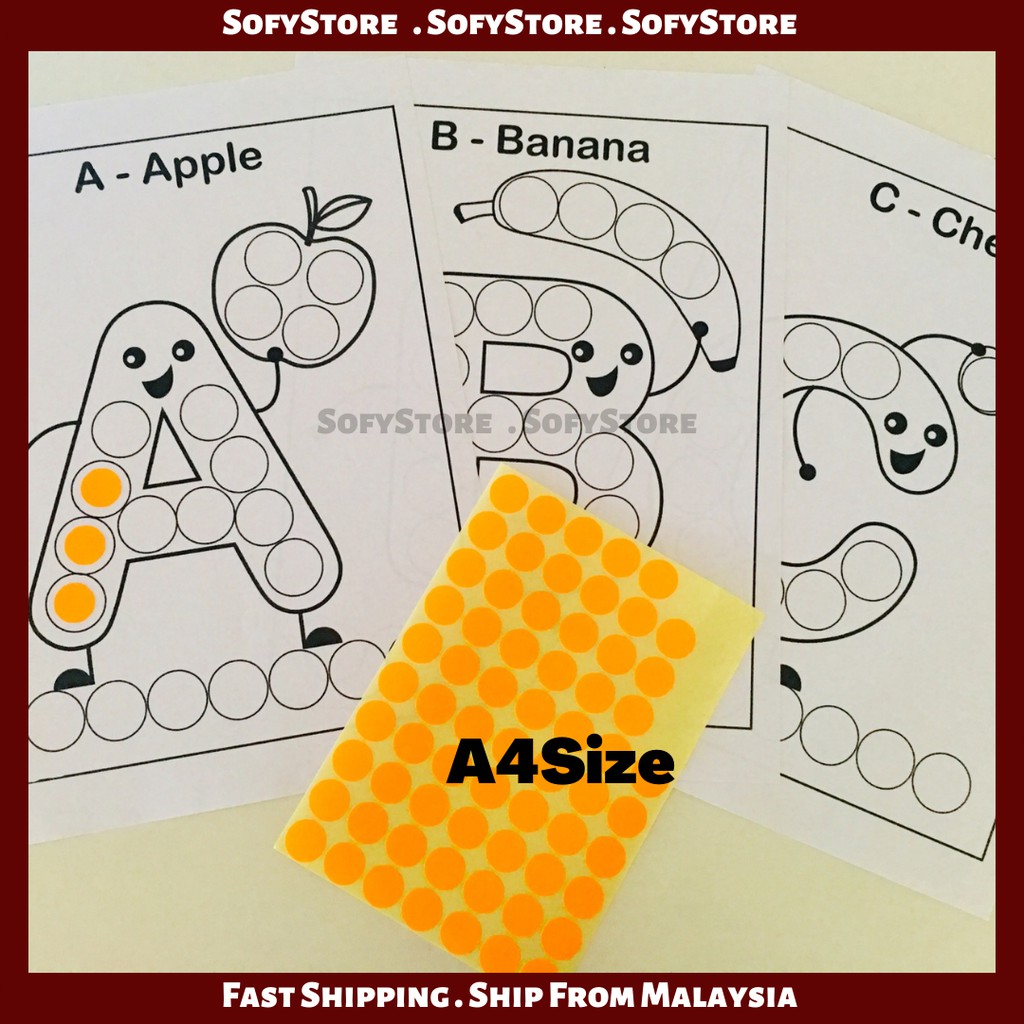 [READY STOCK] ABC / Number 1-10 Do A dot Activity A-Z Kids Busybook ...