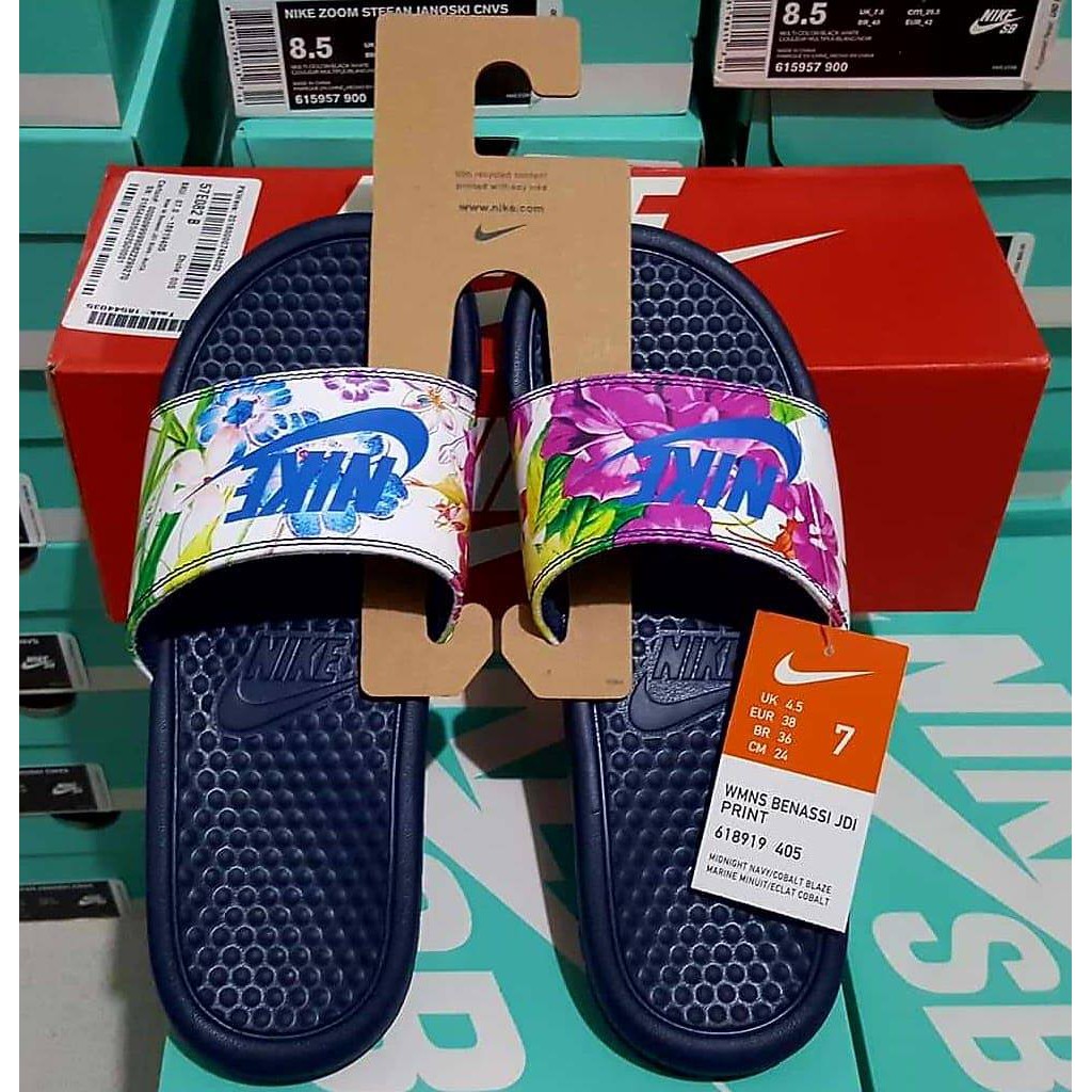 *CLEARANCE* Nike Benassi JDI Slide Women's Midnight Navy Cobalt Blaze ...