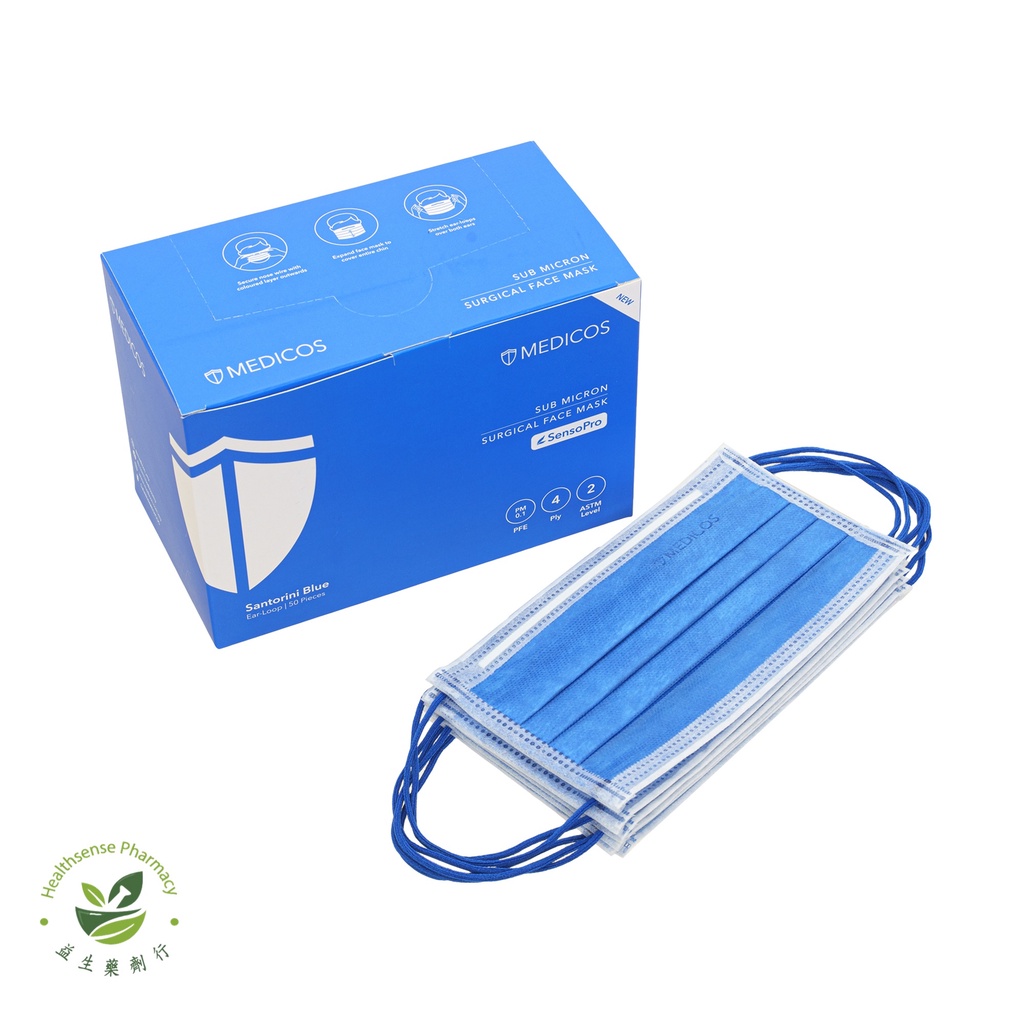 MEDICOS 4 PLY SURGICAL FACE MASK 50PCS/BOX | Shopee Malaysia