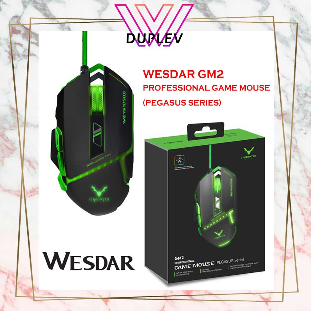 WESDAR GM2 Professional Gaming Mouse (PEGASUS SERIES) [Original ...