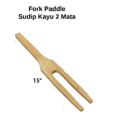 Fork Paddle Wood 12”/15" / Sudip Kayu 2 Mata /Senduk Nasi Kayu Cabang ...