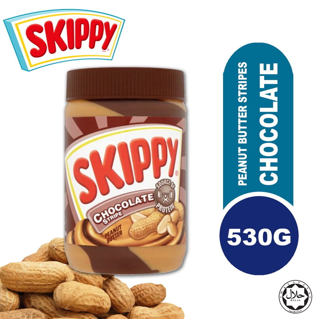 SKIPPY Peanut Butter [Creamy/Chunky 500g] & Stripes [Chocolate/Grape ...