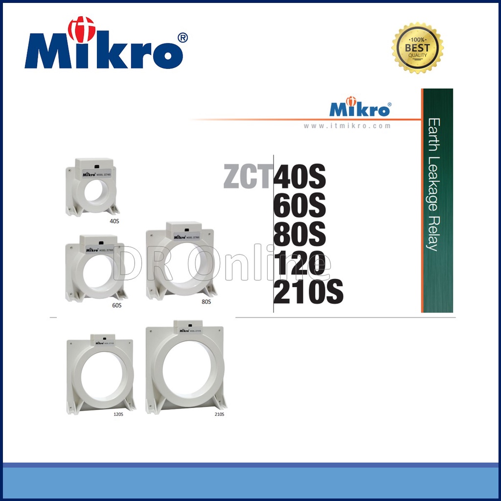 MIKRO ZCT Zero-Phase Current Transformer (ZCT) 60S 80S 120S | Shopee ...