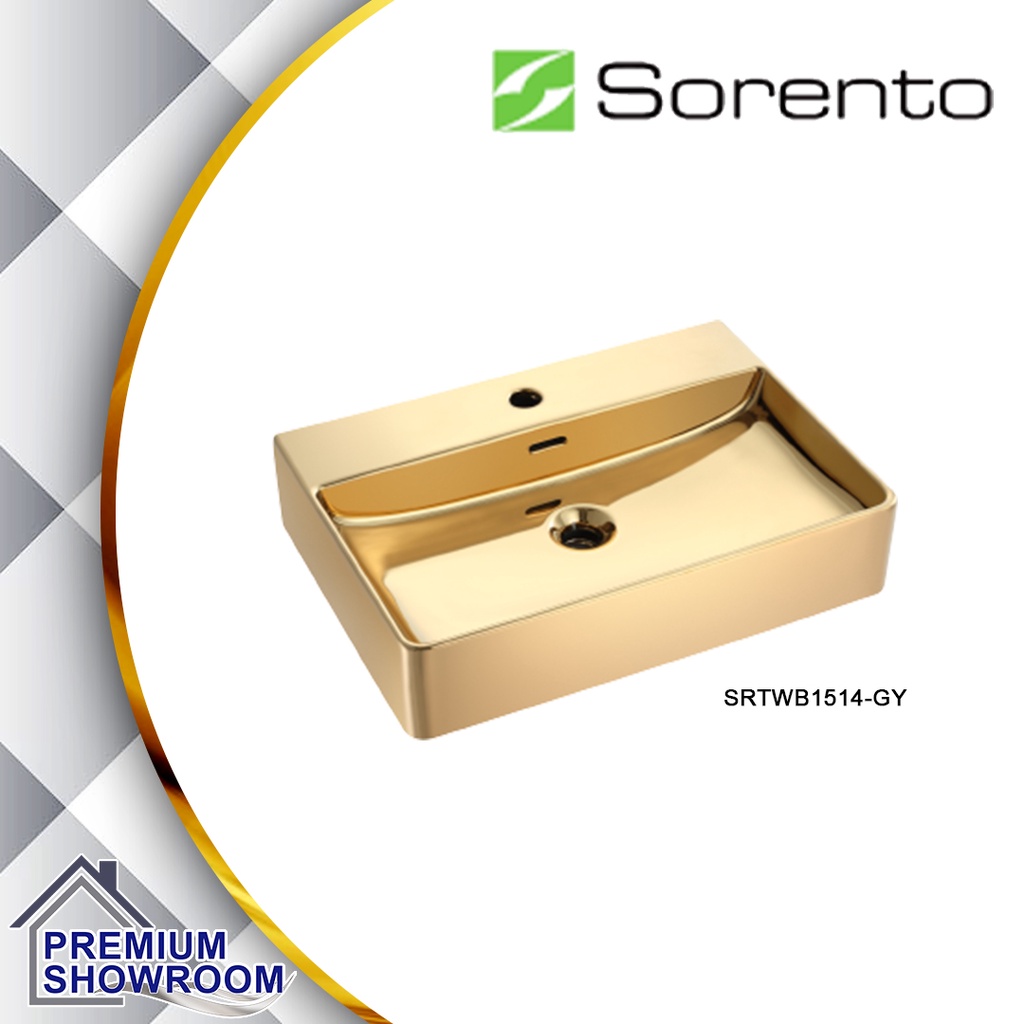 SORENTO SRTWB1514-GY BATHROOM COUNTER TOP / TABLE TOP(GOLD YELLOW ...