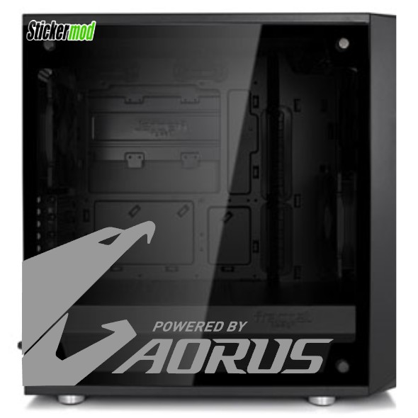 UNIVERSAL Powered By AORUS Side Panel Vinyl Sticker for PC Case - NO ...