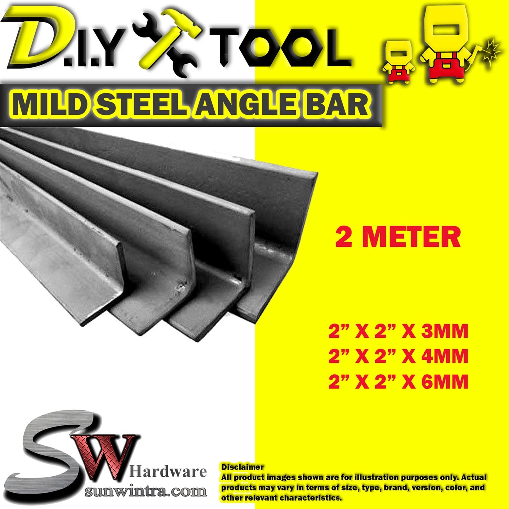 MILD STEEL ANGLE BAR/BESI ANGLE 2" (2 METER) | Shopee Malaysia