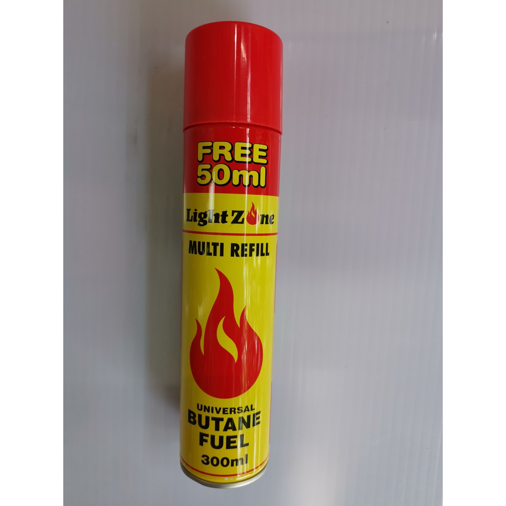 LIGHT ZONE Universal Butane Fuel Multi Refill (300ml) (Free 50ml ...