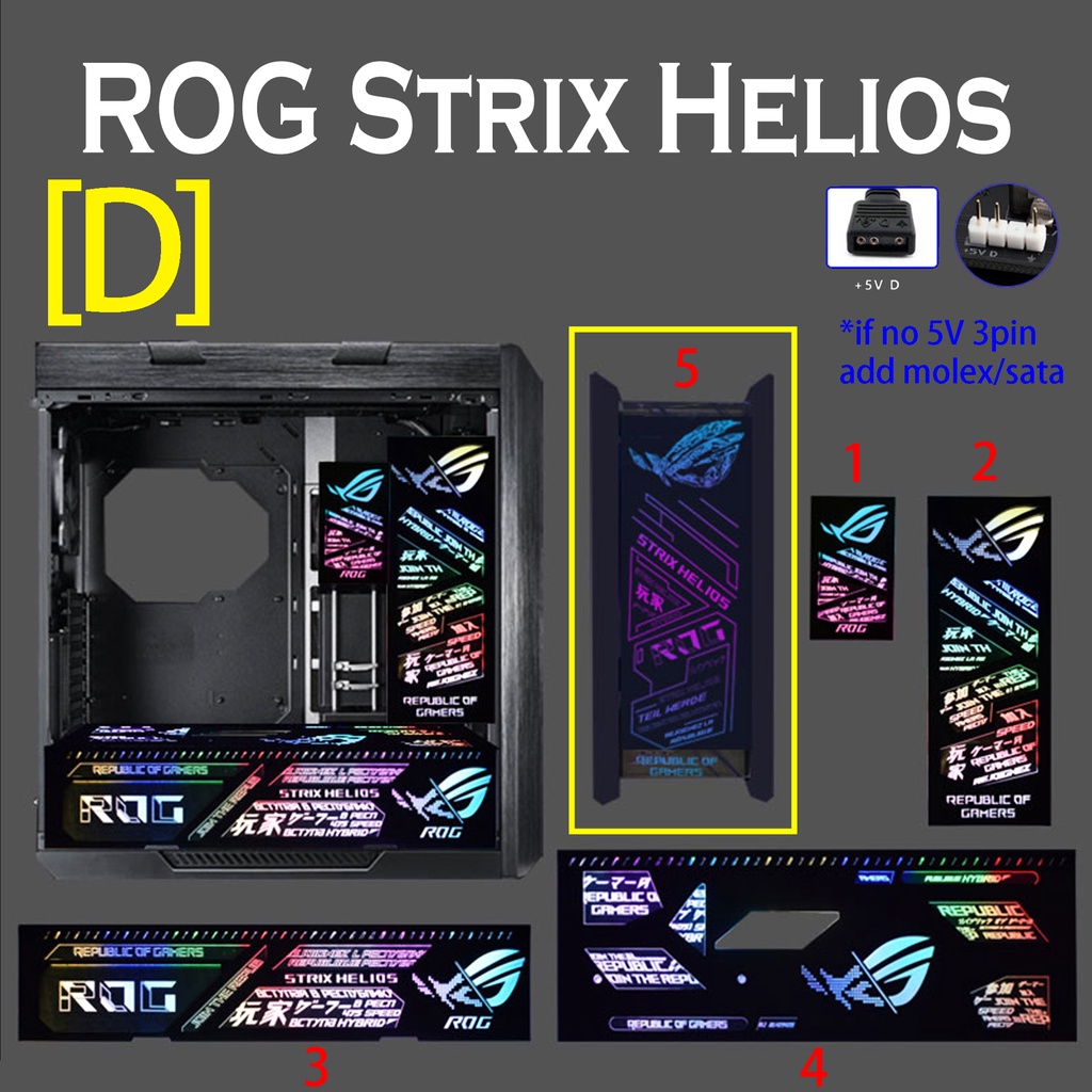 Combo:ASUS ROG GX601 STRIX HELIOS GUNDAM Edition Case CPU Hollow Light ...