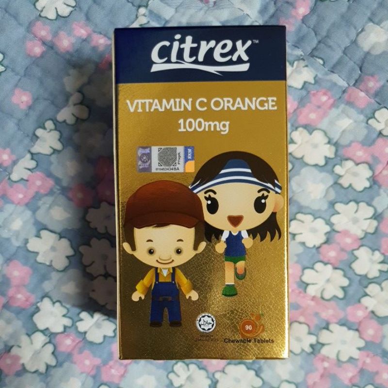 Citrex Vitamin c 100mg 90s (Orange Flavour)(Expiry Date:04/2024 ...