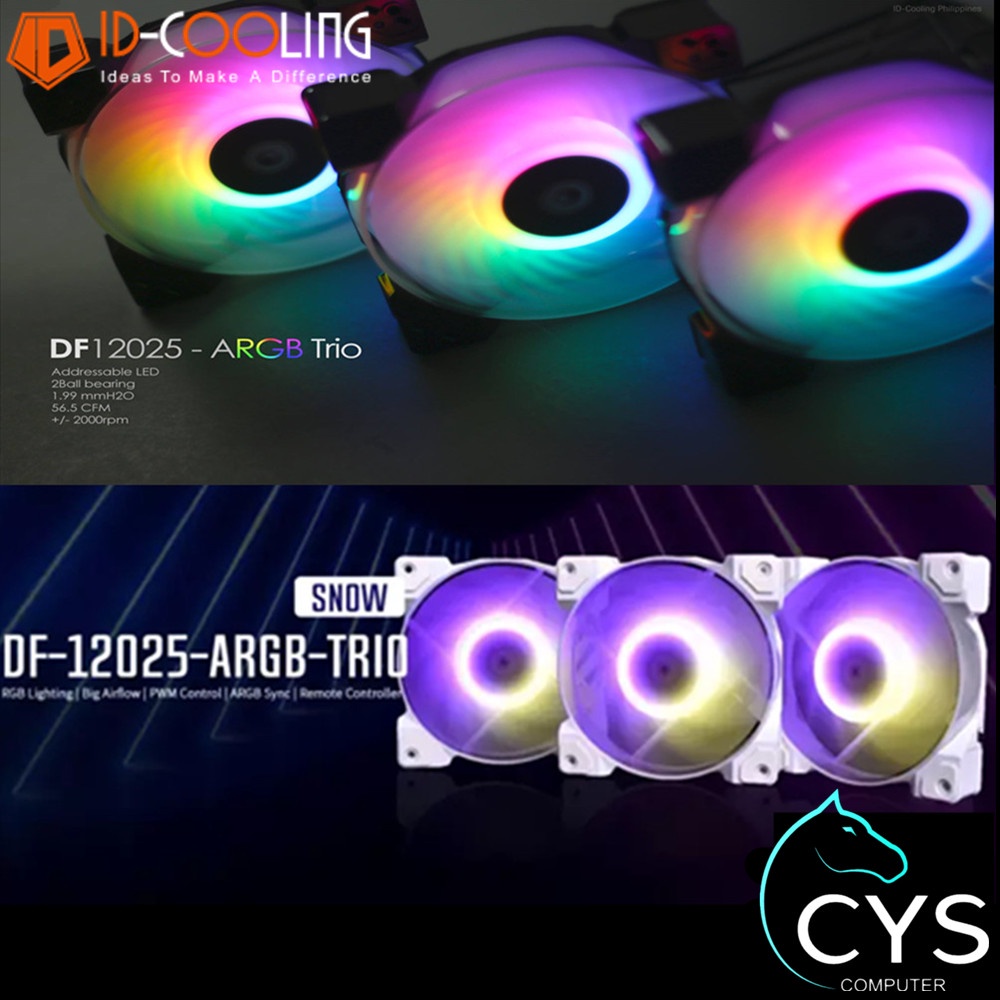 ID COOLING DF 12025 TRIO ARGB PC CASING FAN 3 IN1 PACK | Shopee Malaysia