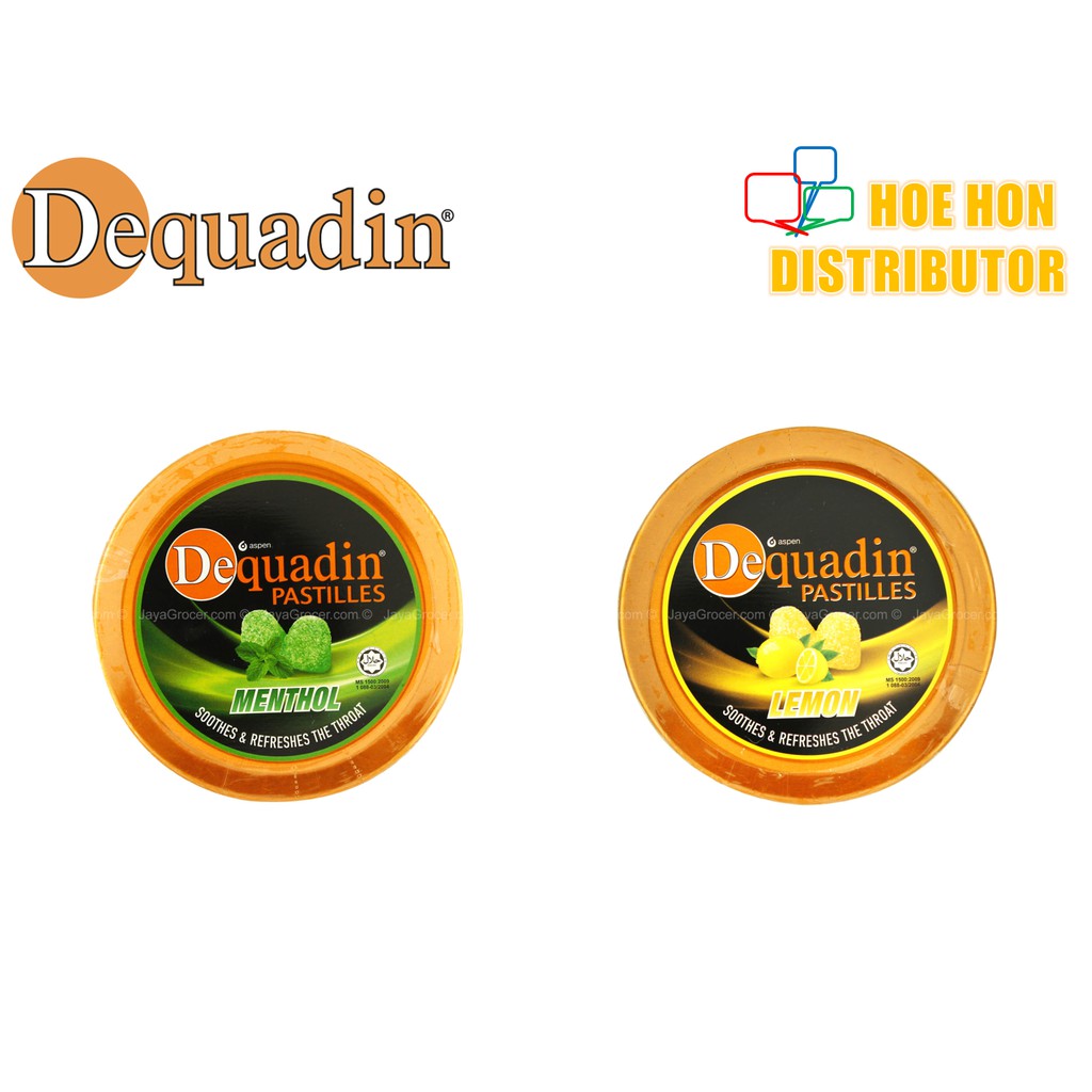 Dequadin Pastilles Menthol Lemon Soothes & Refreshing Throat Cooling ...