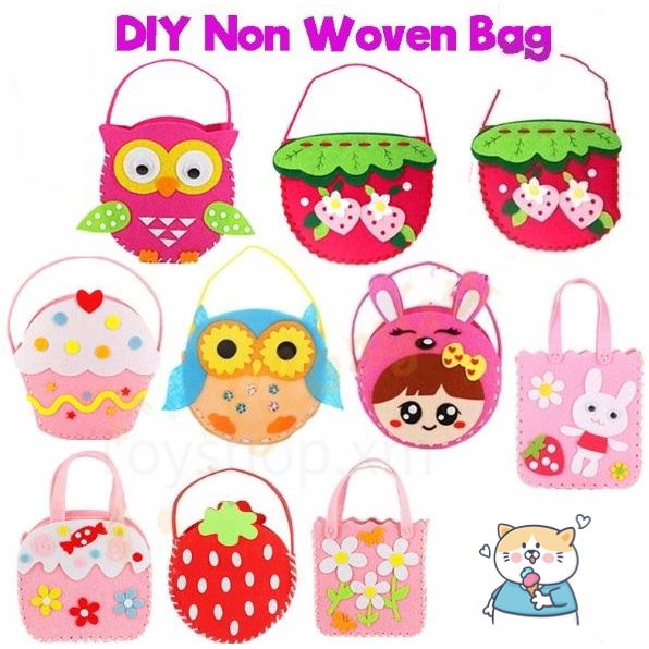 【ready stock】DIY Non Woven Cloth Cartoon Bag Kids Children Kindergarten ...