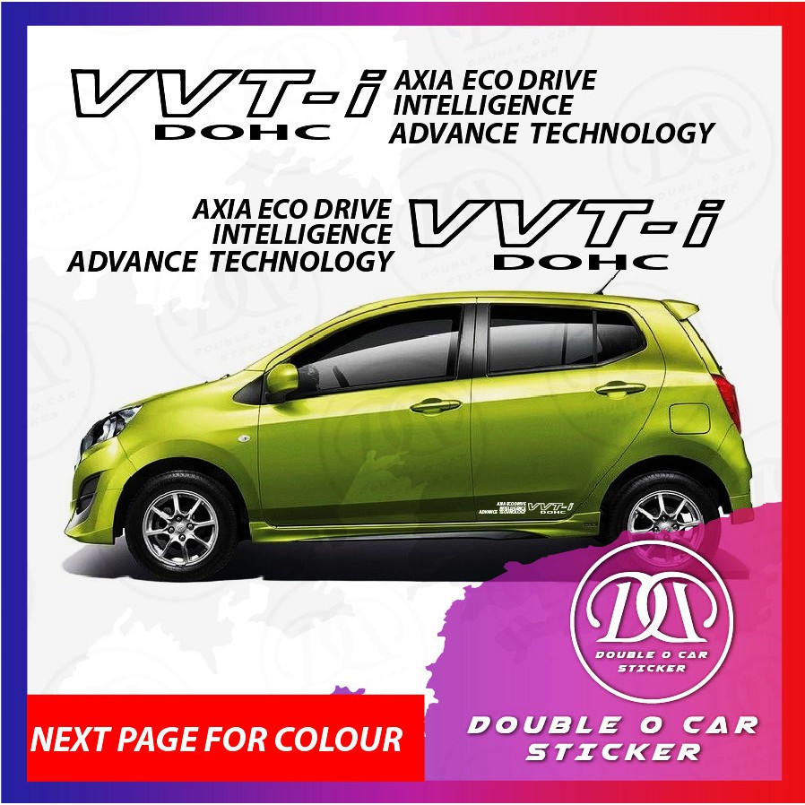 AXIA VVTI SIDE SKIRT CAR STICKER KI00038 | Shopee Malaysia