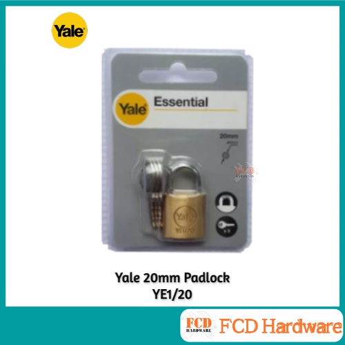 Yale Essential Series Indoor Brass Standard Shackle Padlock - YE1/20/ ...