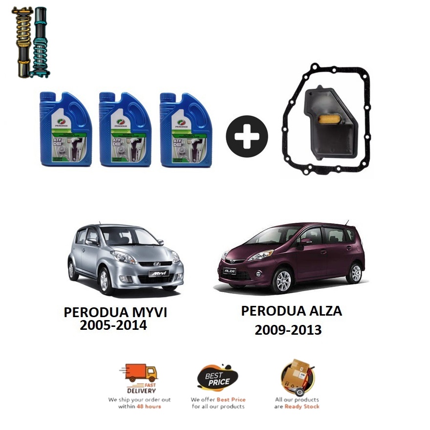 GENUINE PERODUA ATF D III D3 (3LITER)+ AUTO FILTER SET - GEARBOX ...