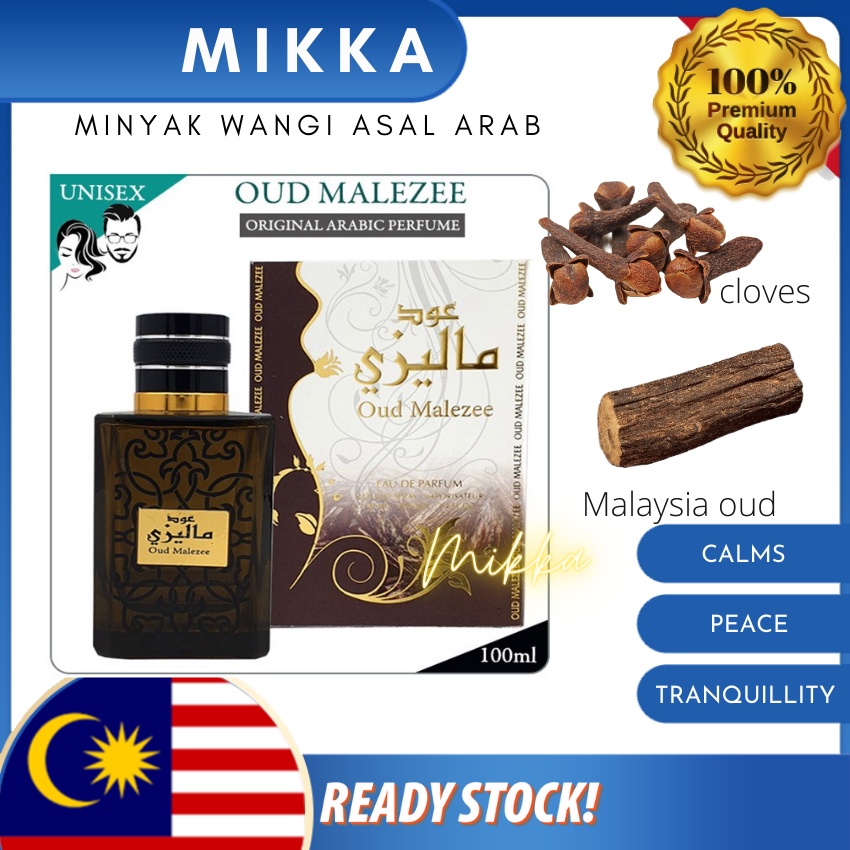[ MIKKA ] OUD MALEZEE - ORIGNAL ARABIC PERFUME FOR UNISEX MINYAK WANGI ...