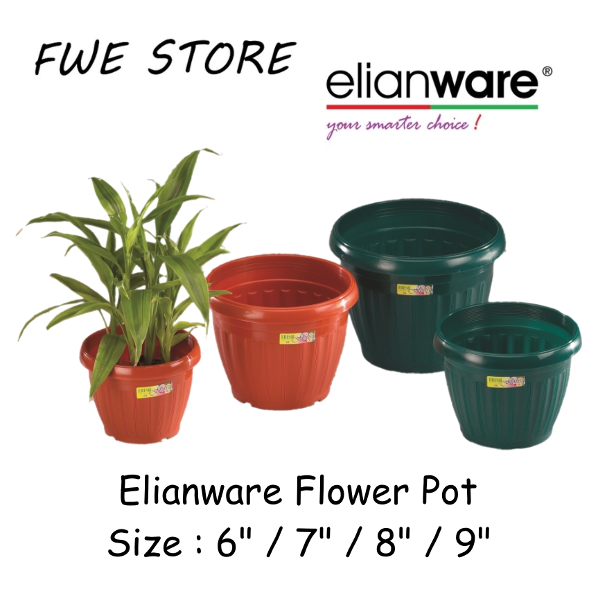 Elianware Flower Pot ( 6" / 7" / 8" / 9" / 10" / 11" ) | Shopee Malaysia