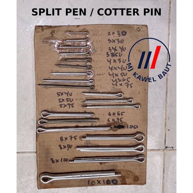 MESIN Machine PIN 5MM x 65MM PEN COTTER 2 1/2 INCH x 5 COTTER PIN SPLIT ...