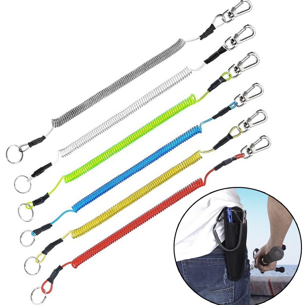 NEW!!! Retractable Steel wire cable Rope Key Ring Security Tools For ...
