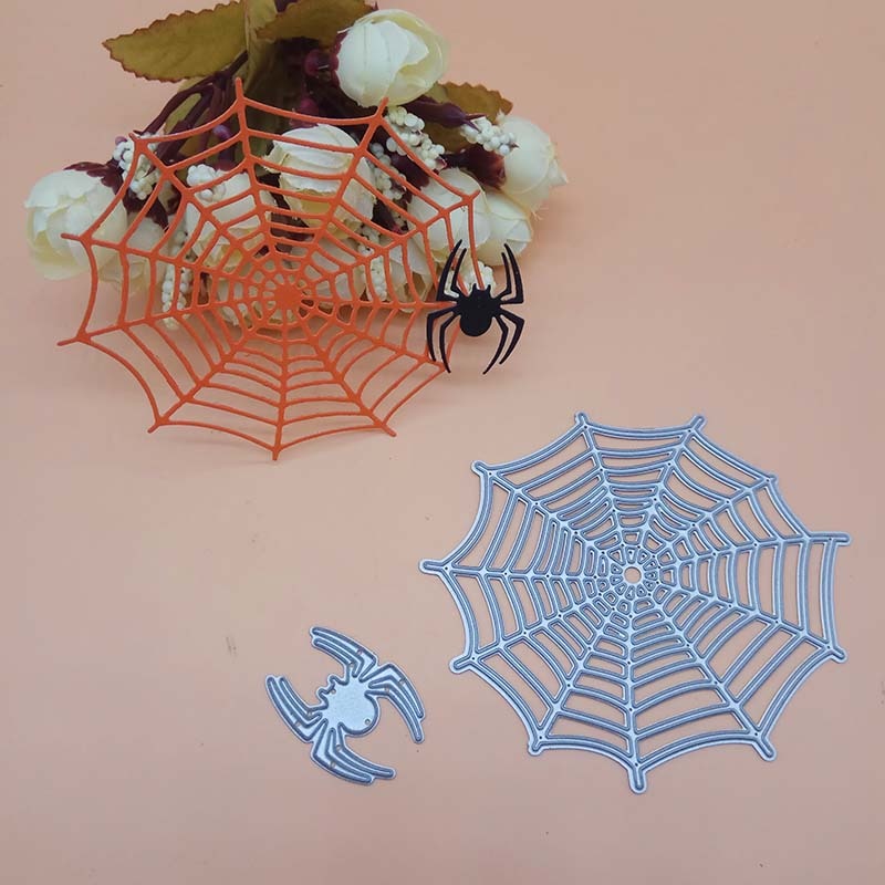 Halloween Spider Cobweb Funny Decor Card Metal Cutting Dies Cutter ...
