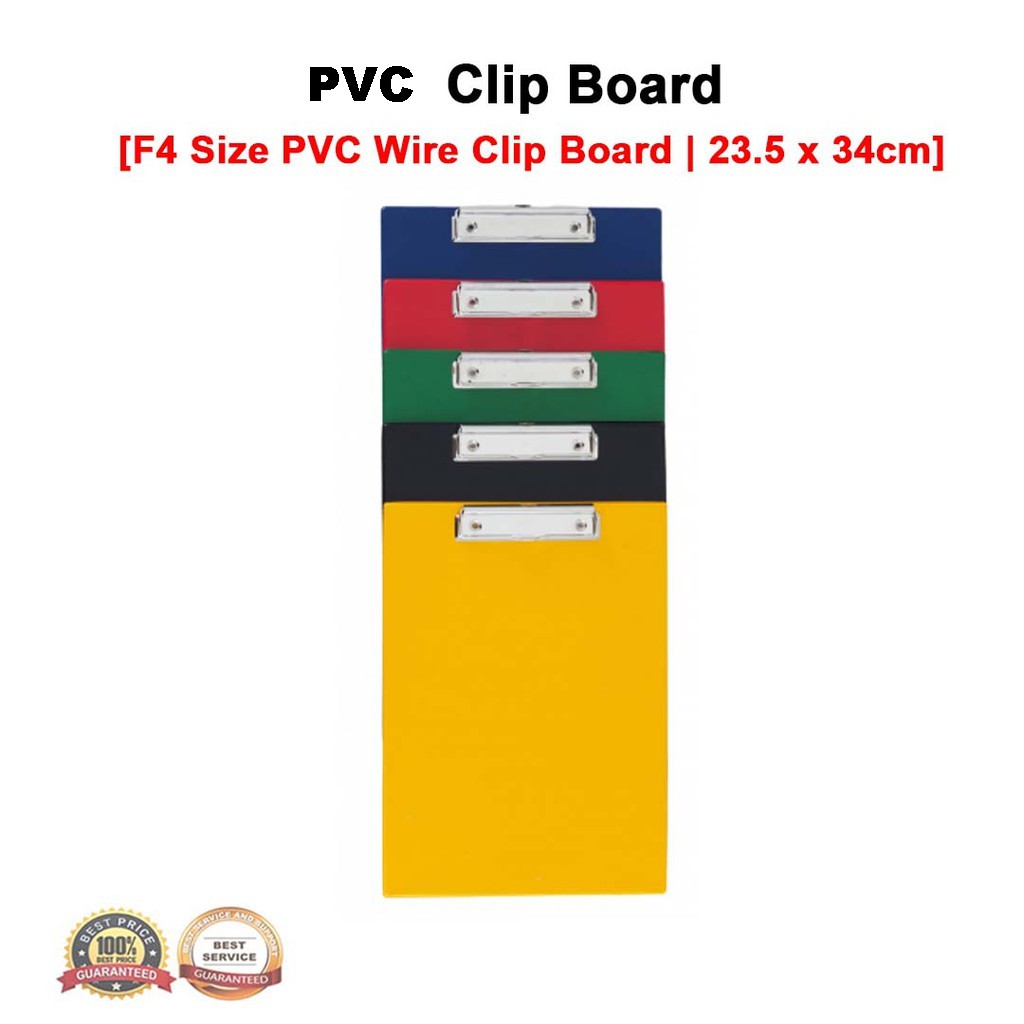 East File PVC / PP DURABLE Wire Clip Board F4 Size (Wire Clip / JUMBO ...