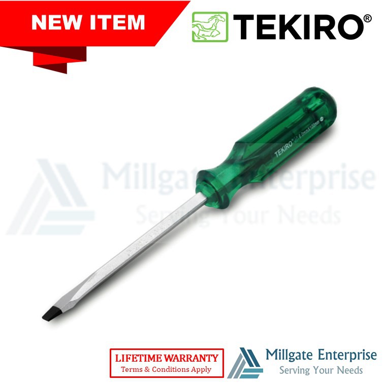 Tekiro Go-Thru Green Handle Screwdrivers - Slotted (-) | Shopee Malaysia